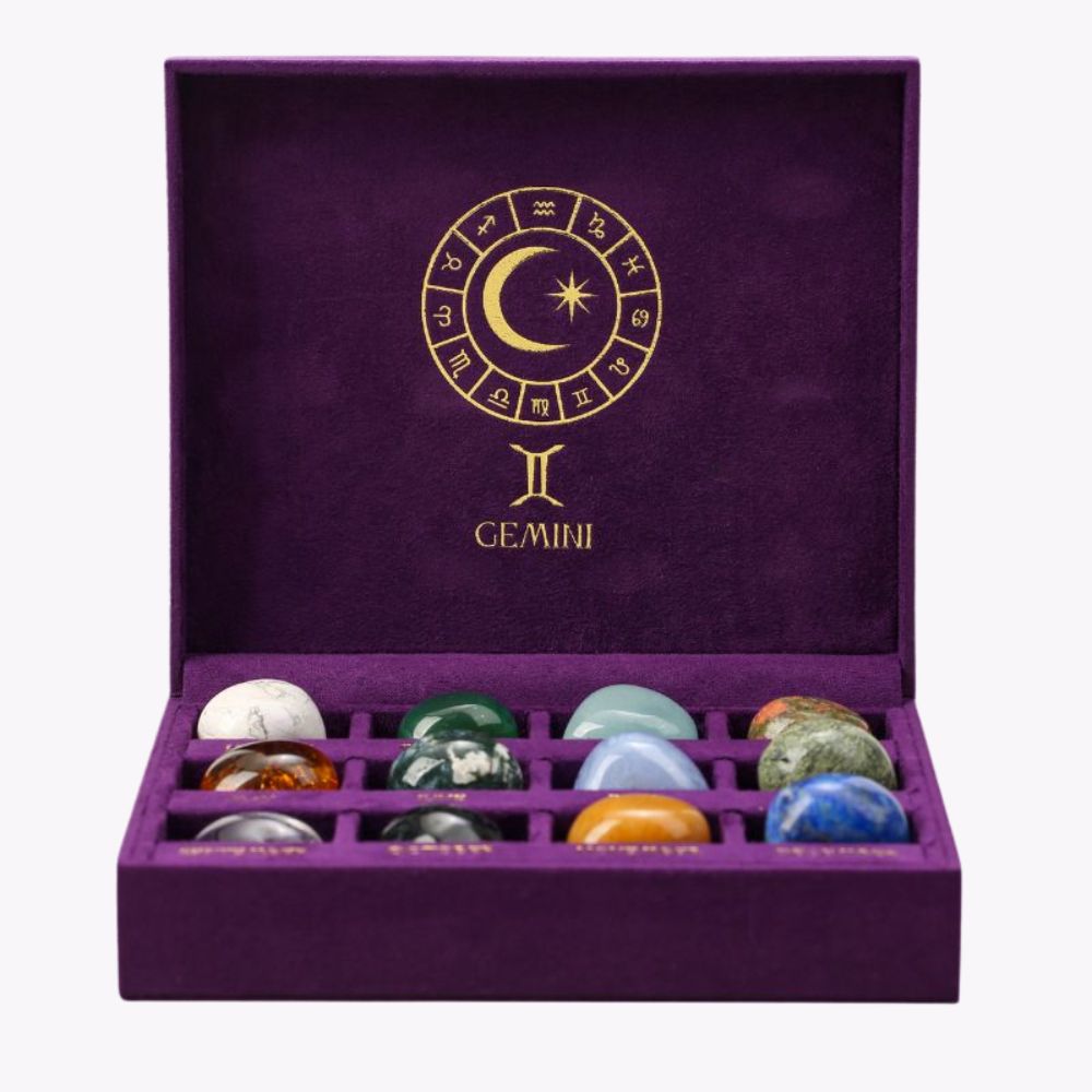 Gemini Zodiac Crystal Set – 12 Stones | Lunarià Stones – LUNARIÁ STONES